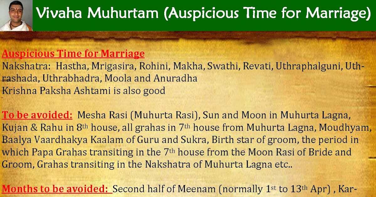 Beyond Astrology: Muhurta / Muhurat / Auspicious Time for Marriage