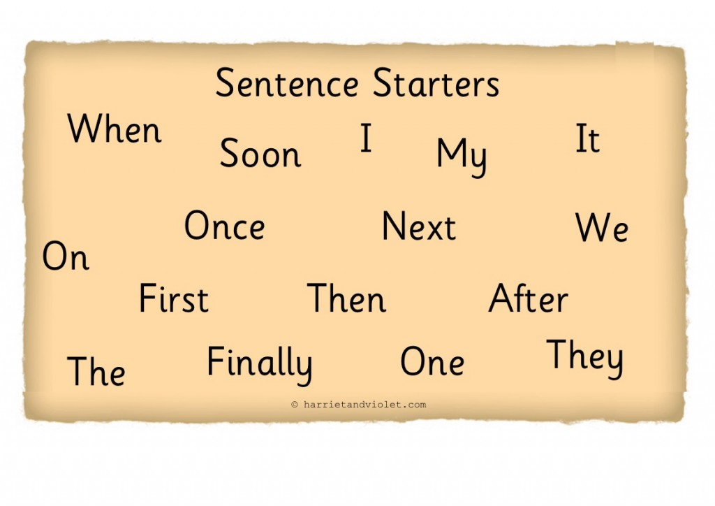 room1819@frimley: Sentence Starters Workshop