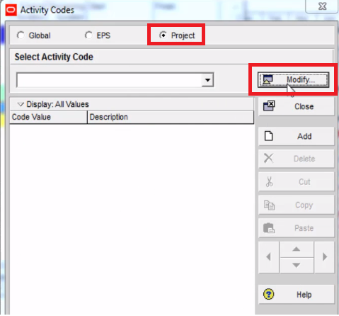Primavera P6 Tutorial : Chapter 2.9 : Activity Codes