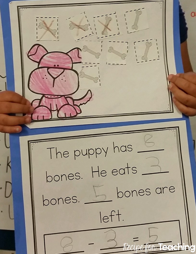 Dog Bone Subtraction Story Problem - Recipe for Teaching