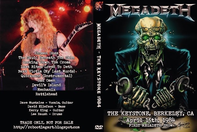 RC's Bootleg Artwork: Megadeth - The Keystone, Berkeley, CA 1984