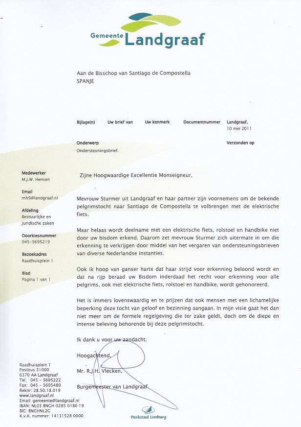 Santiago op de elektrische fiets, vertrek 15 mei 2011 om 9.30 u. vanuit ...