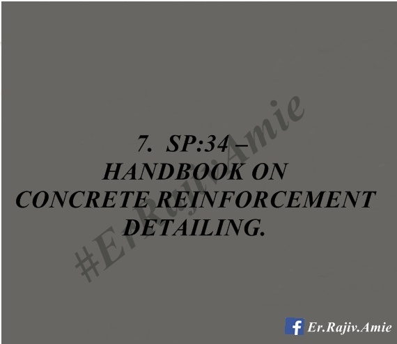 LIST OF IS CODES ON REINFORCEMENT - Er Rajiv Amie