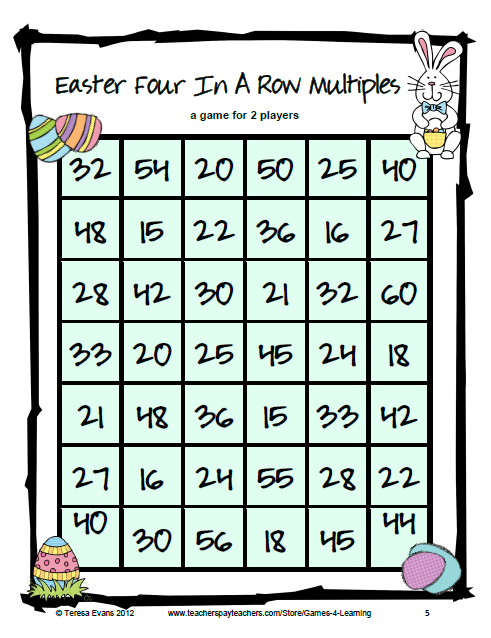 Fun Games 4 Learning: Easter Math Freebies Happy Easter!