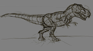 Art of John Guy: T-Rex digital painting