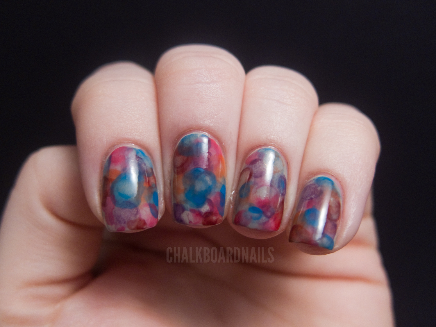 More watercolor nails! | Chalkboard Nails | Phoenix, Arizona Nail Artist