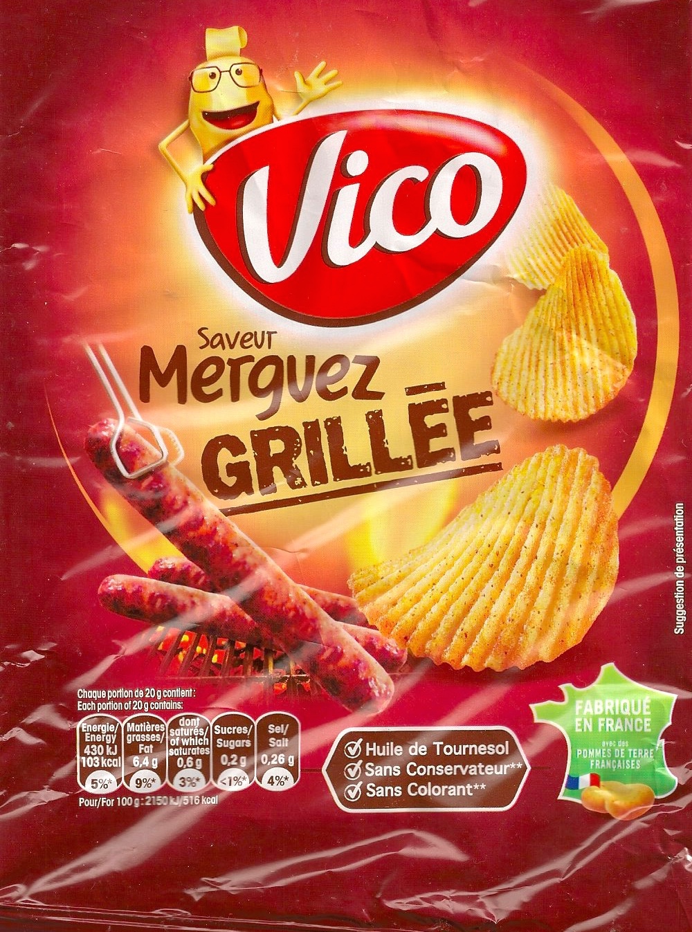Cheeseburger Crisps & Other Stories: Vico Saveur Merguez Grillée