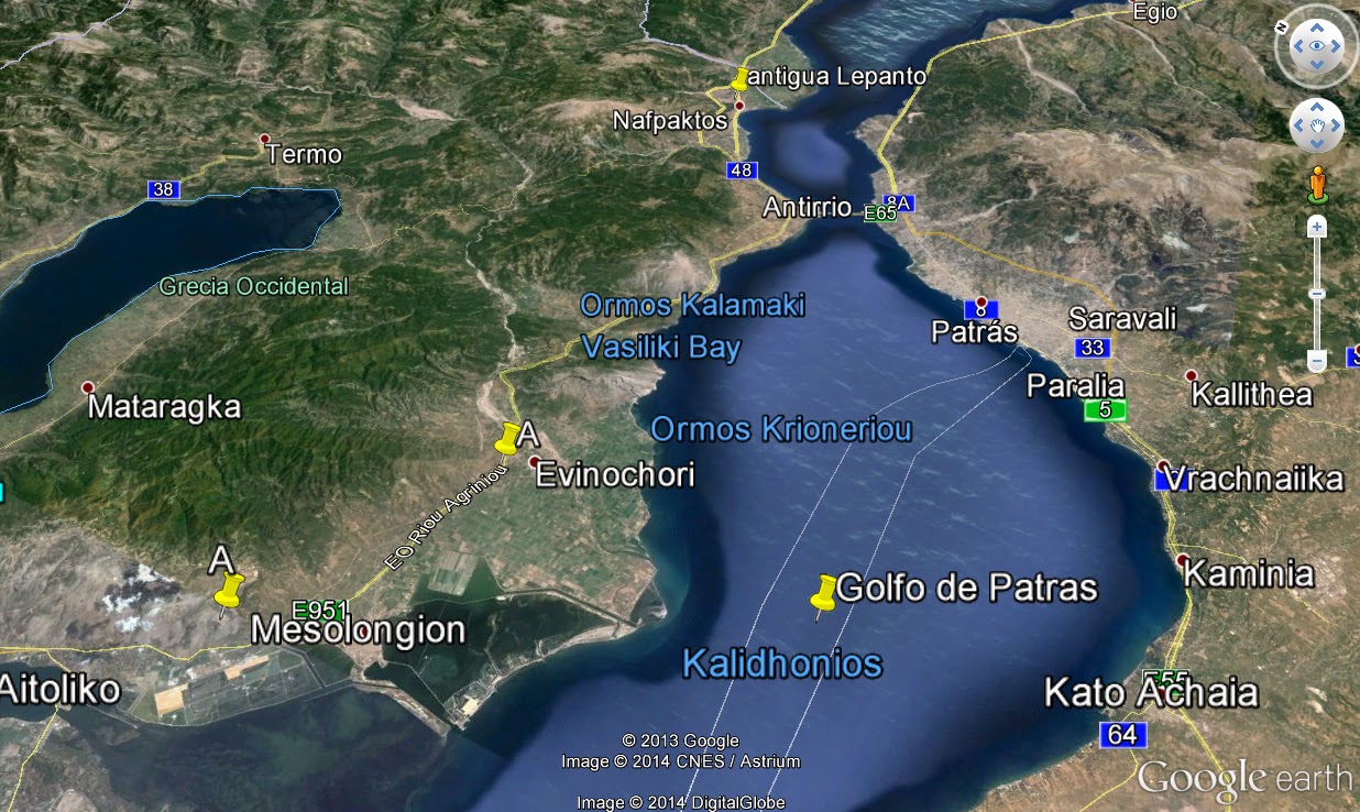ArqueoLugares: PLEURON prox. Mesolongion. Golfo Patras. Zona Centro Grecia