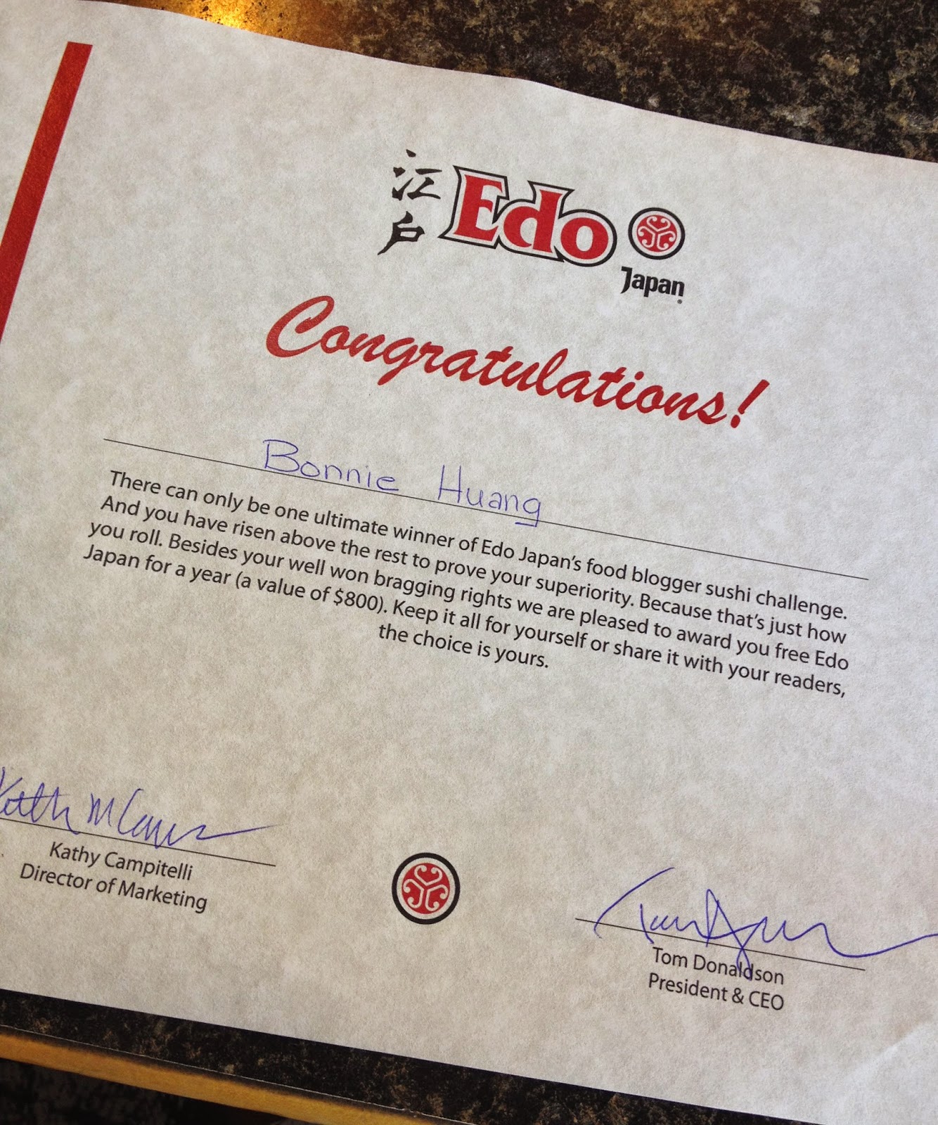 Ready, Set, Sushi Roll! Edo Japan Sushi Roll Competition!