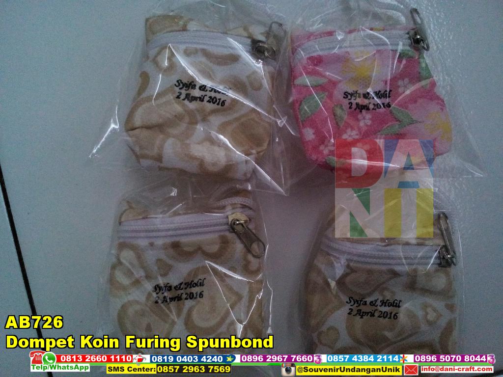 Dompet Koin Kain Furing Spunbond Motif | Souvenir Pernikahan