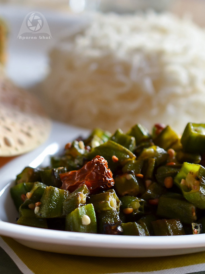 Bhenda Upkari / Simple Okra Stirfry ~ Flavors N Colors
