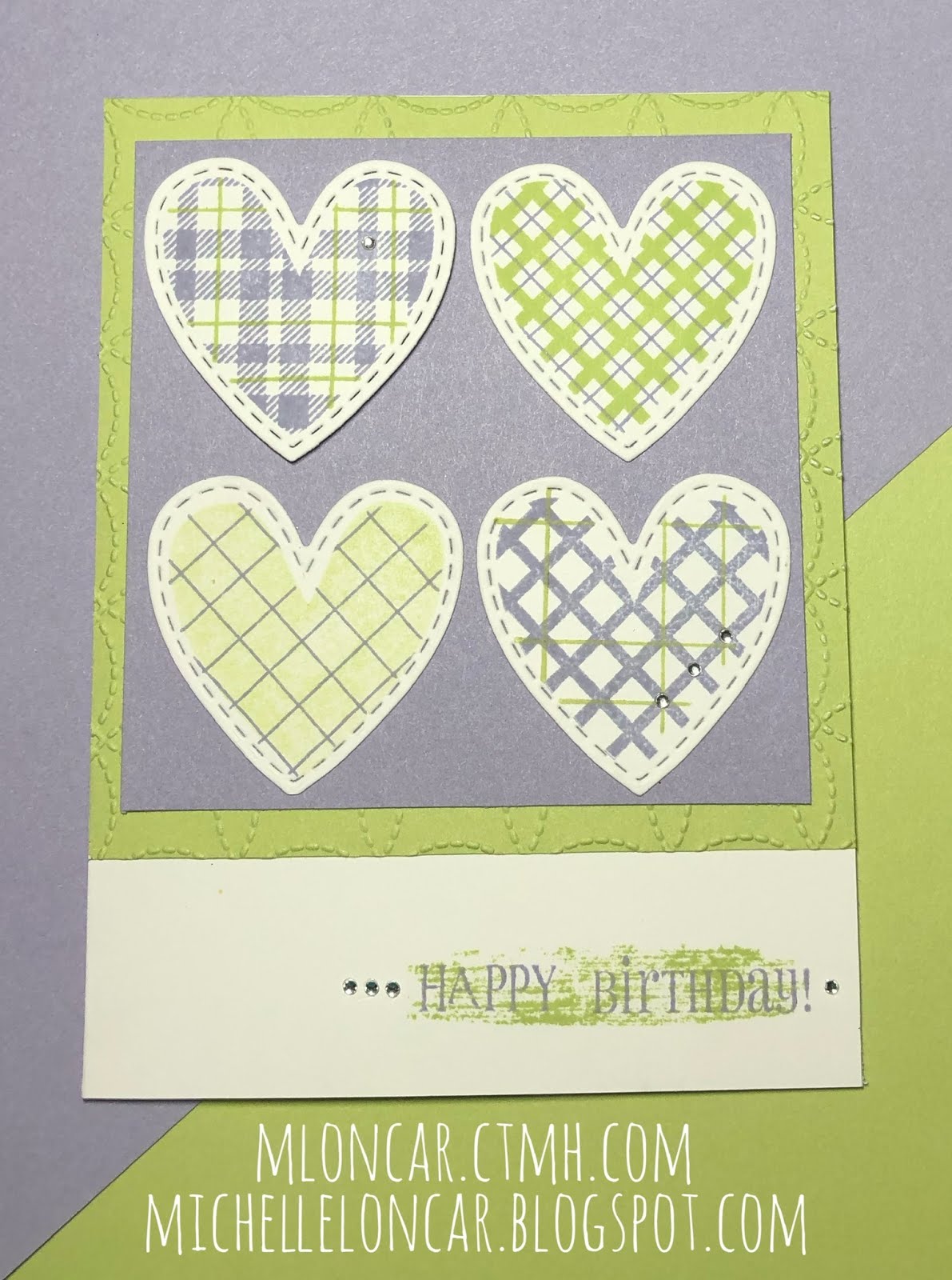 Show and Tell with Michelle: Heart Patterns Card ~ Color Dare #365