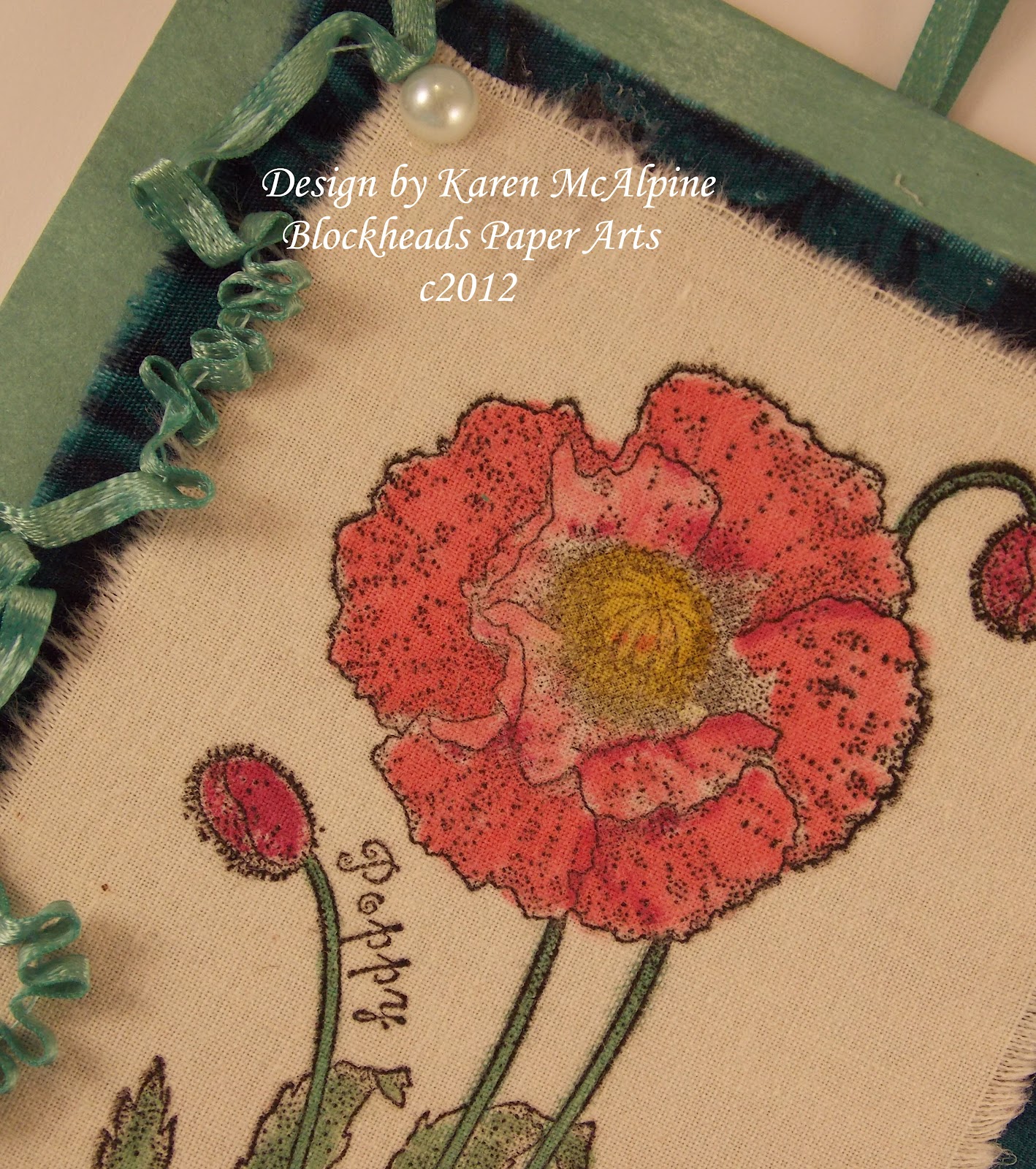 Dreaming and Creating: Fabric Stamping - Poppy Wall Art