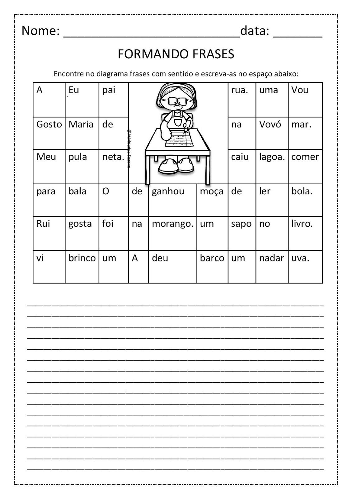 Formando frases com o diagrama EM PDF