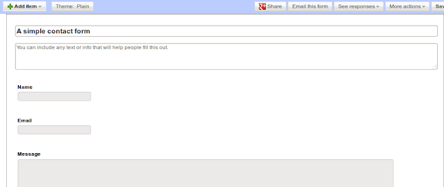 Blogger Buster: Create a contact form with Google Docs?