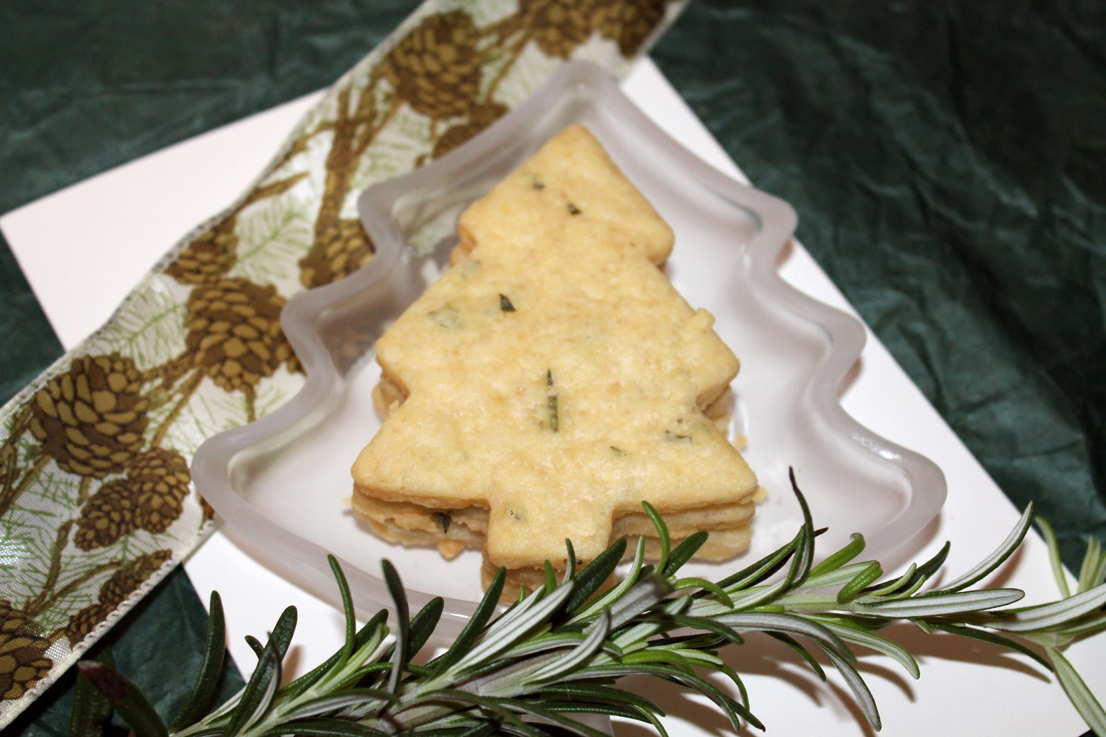 Savory Moments: Rosemary shortbread Christmas tree cookies