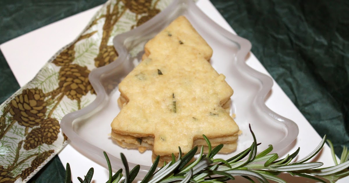 Savory Moments: Rosemary shortbread Christmas tree cookies