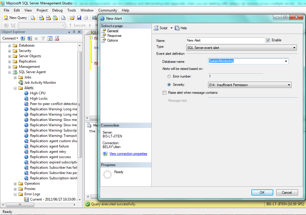 EOH: Microsoft BI and Development : MSSql Alerts - More than just ...