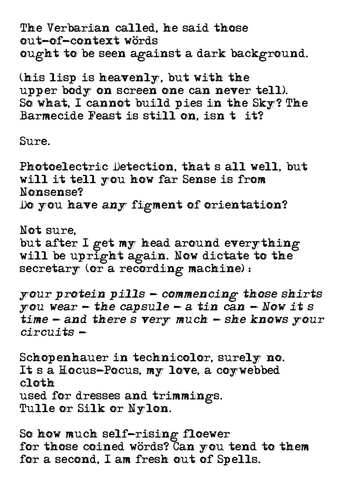 Marie's Suitcase: The Verbaliser