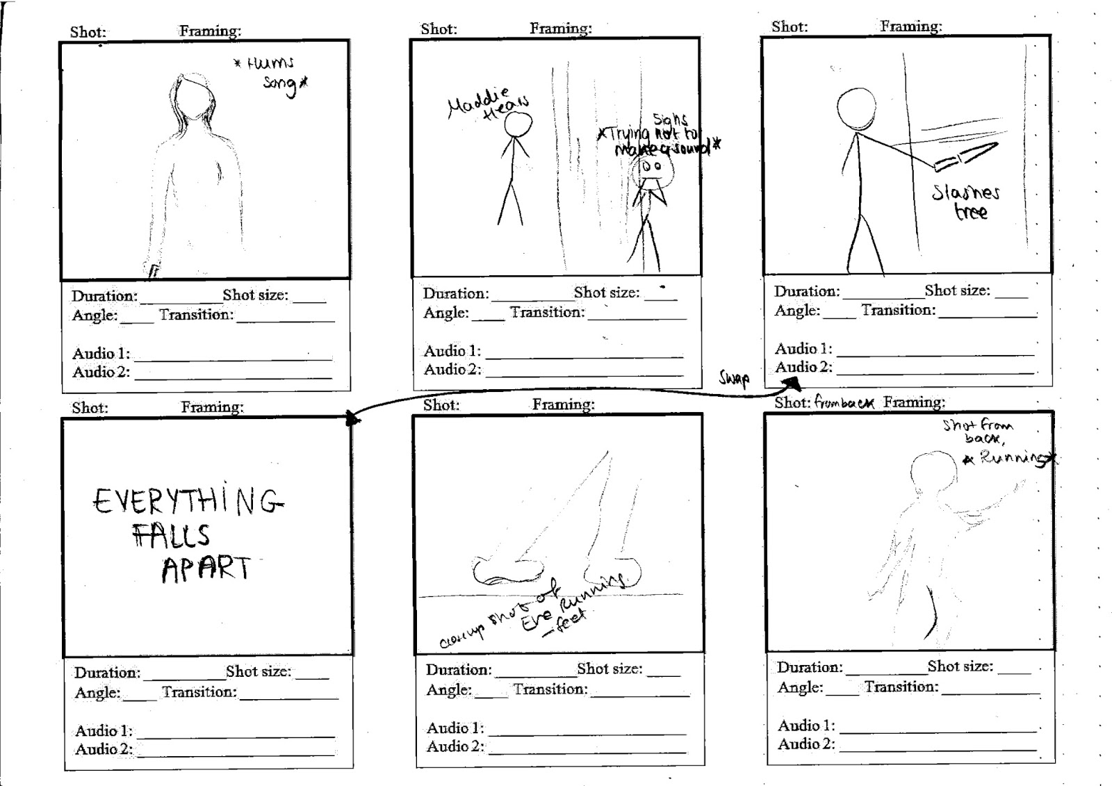 Damla's A2 Media Blog: Eve Horror Film Trailer Storyboard