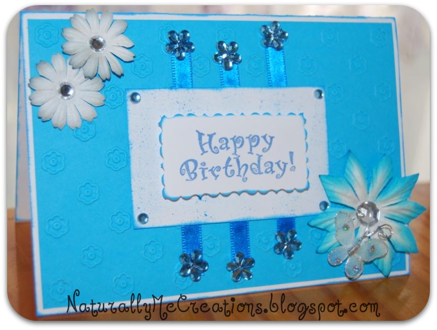 Naturally Me Creations: Very Blue B'day Card