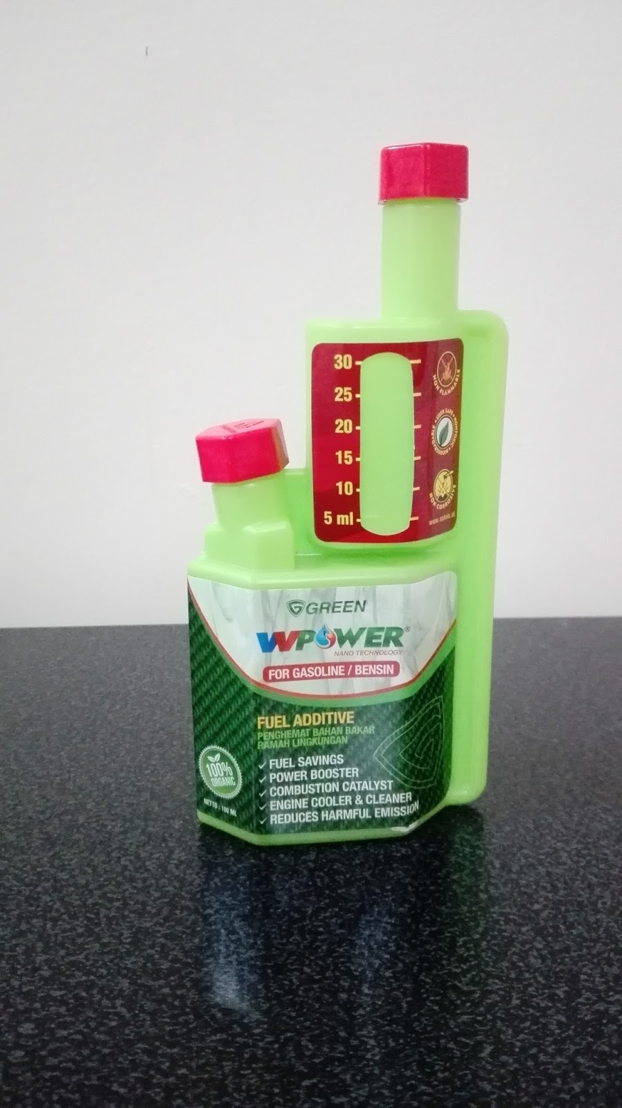 Uji Produk : Green WPower Fuel Additive for Gasoline (bensin)