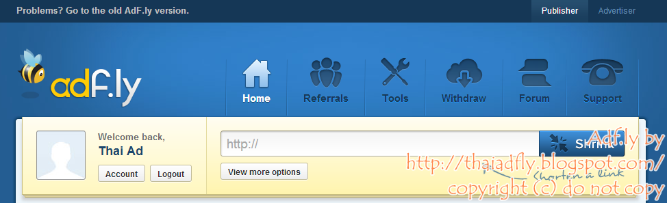 thai adfly: วิธีสมัคร Adf.ly เพื่อเริ่มต้นทำเงินกับ Adf.ly