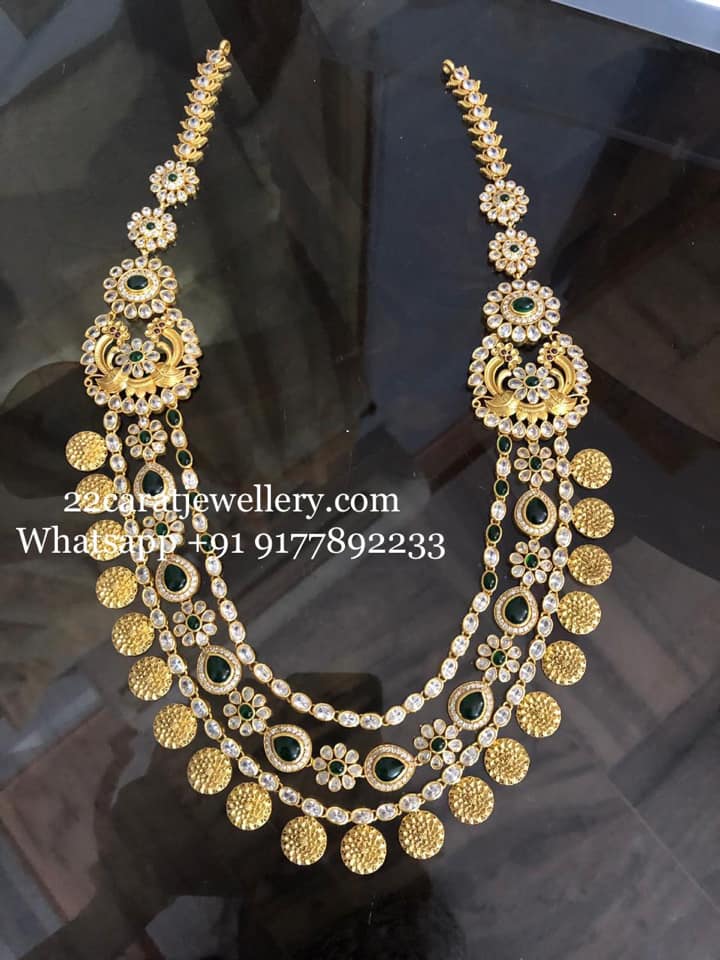 Two Layer Floral Haram in 925silver - Jewellery Designs