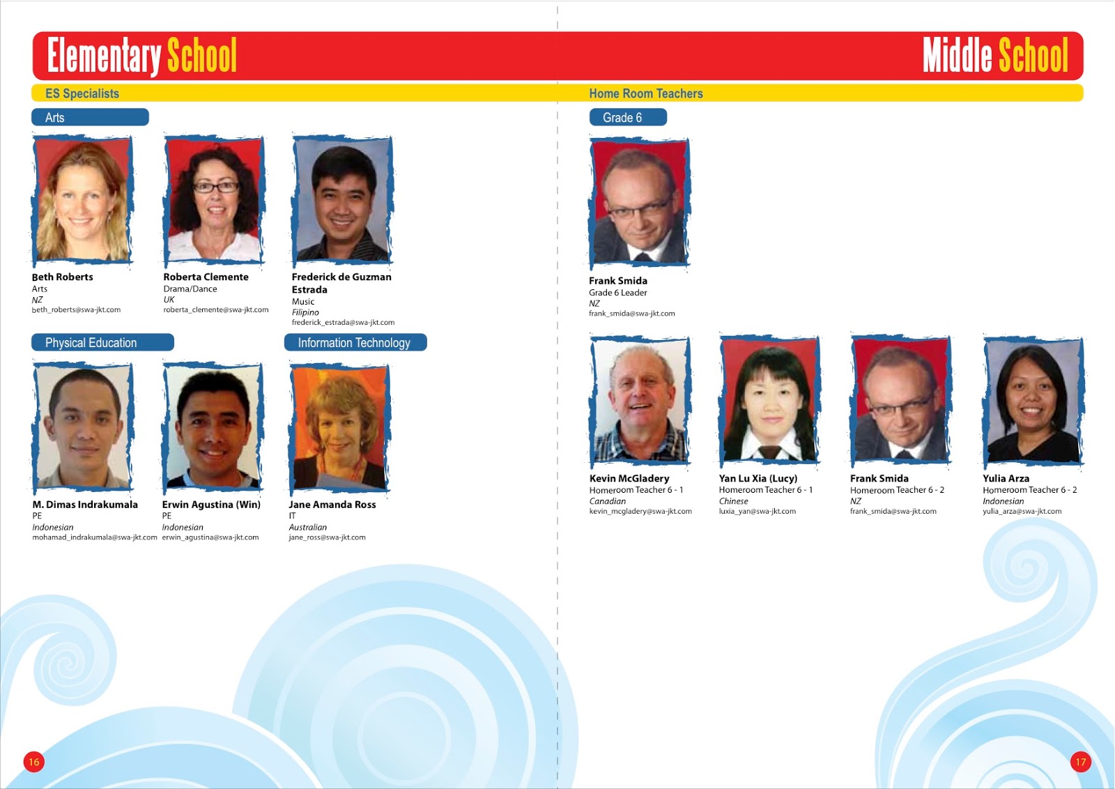 Current Teacher's Who's Who ~ Working At SWA & JWA