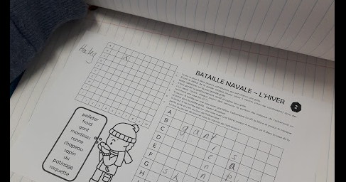 la classe de caro.: JEU BATAILLE NAVALE VOCABULAIRE DE L’HIVER – Série #1