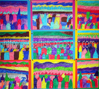 Kids Artists: Colourful city