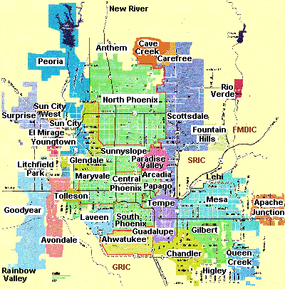 Phoenix Metro City Border Map