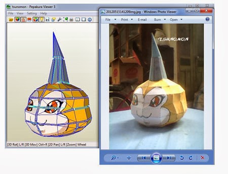 Papercraft - Digimon Tsunomon - Papercraft4u | Free Papercrafts, Paper ...
