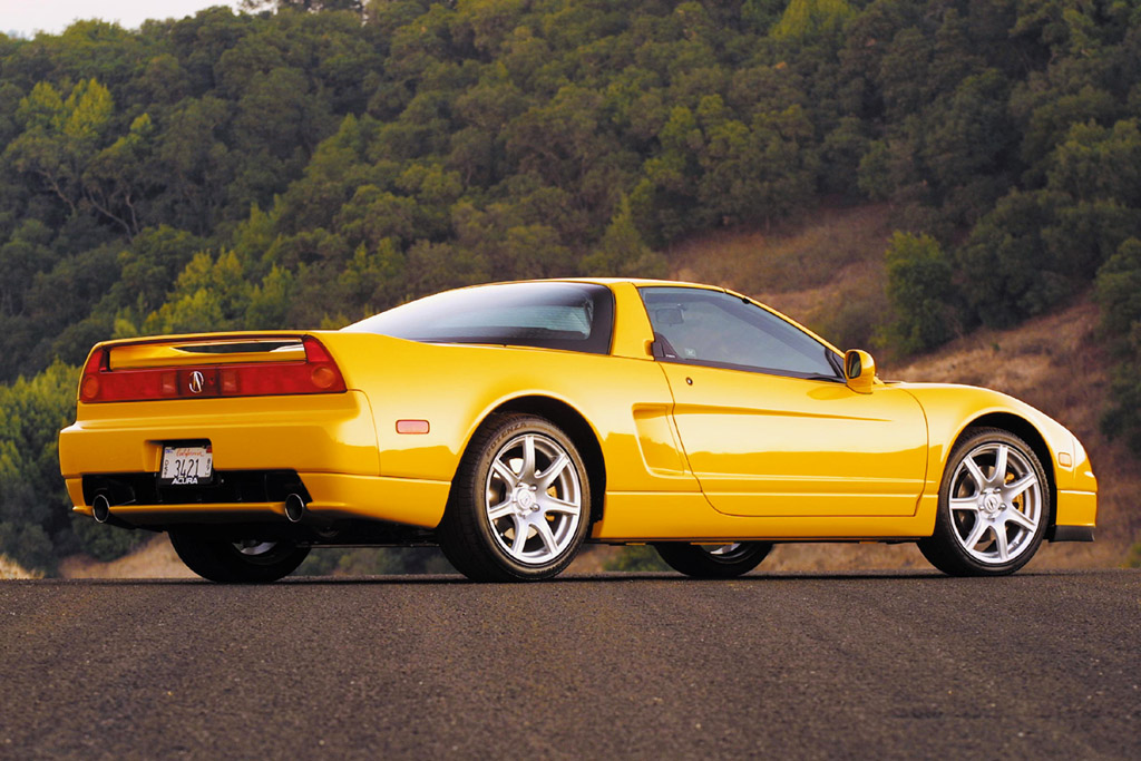 sports cars: Acura NSX yellow