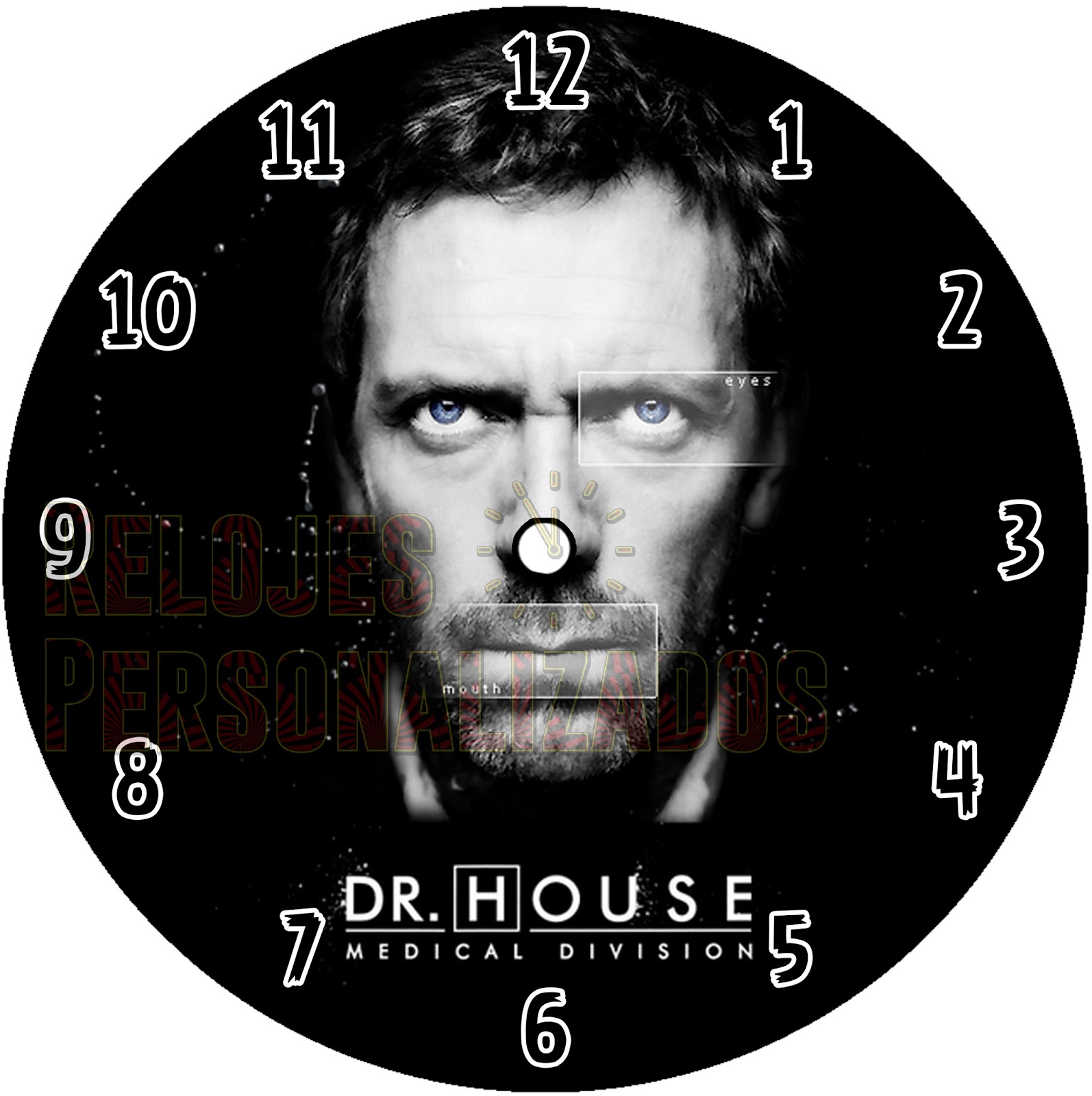 Relojes Murales Personalizados: Diseños de Dr. House