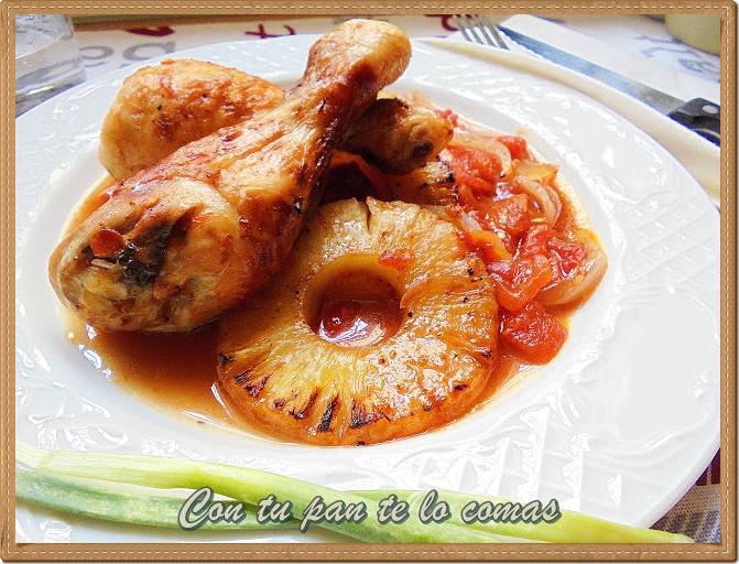 POLLO CON PIÑA AL HORNO