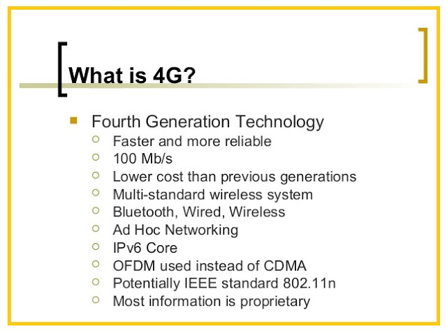 What is 4G? ~ ELECTRICAL KNOWLEDGE