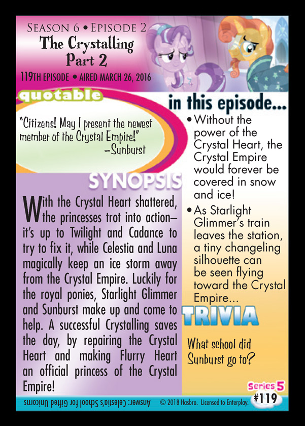 MLP The Crystalling - Part 2 Trading Cards | MLP Merch