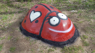 Lakeside Homestead : concrete LadyBug part 2
