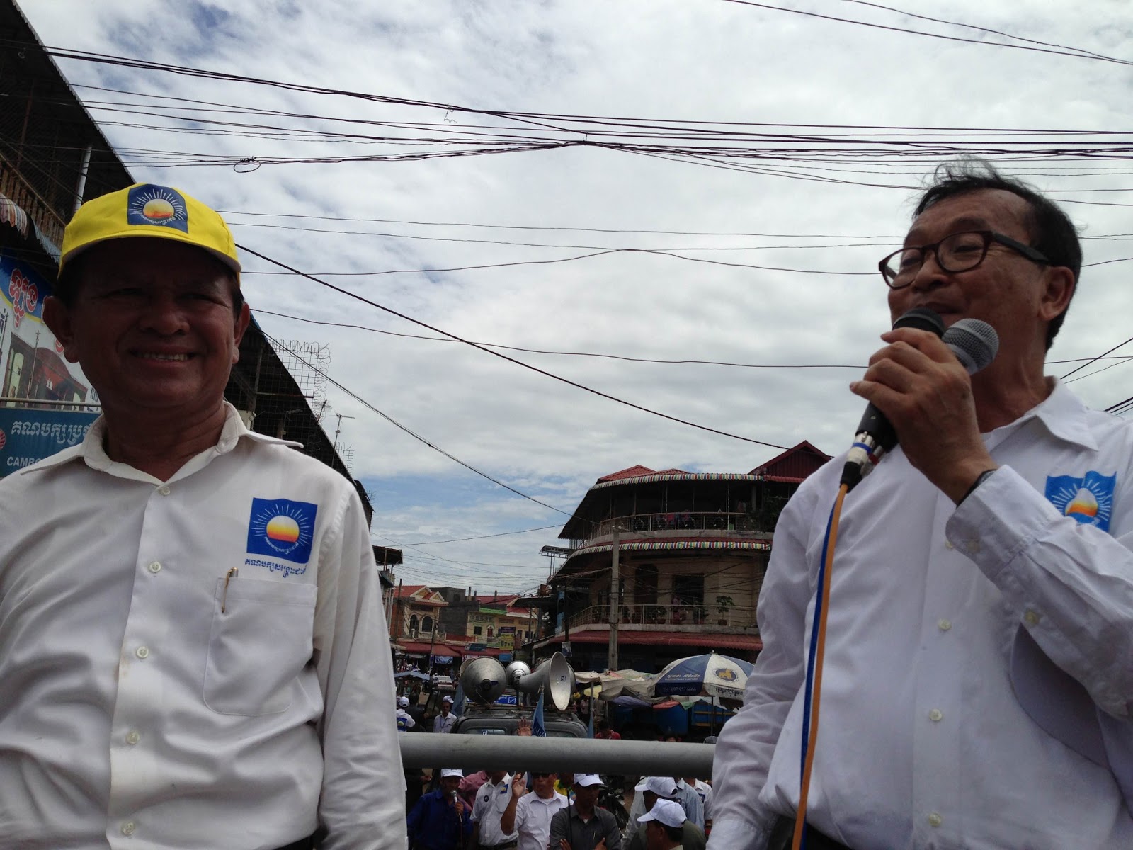 KI Media: CNRP president Sam Rainsy campaigns in Kampong Chhnang, July 22