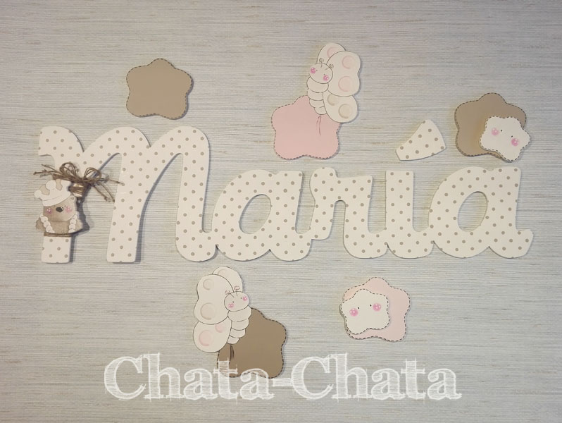 Chata-chata. Decoración infantil: LETRAS PARA "MARÍA"