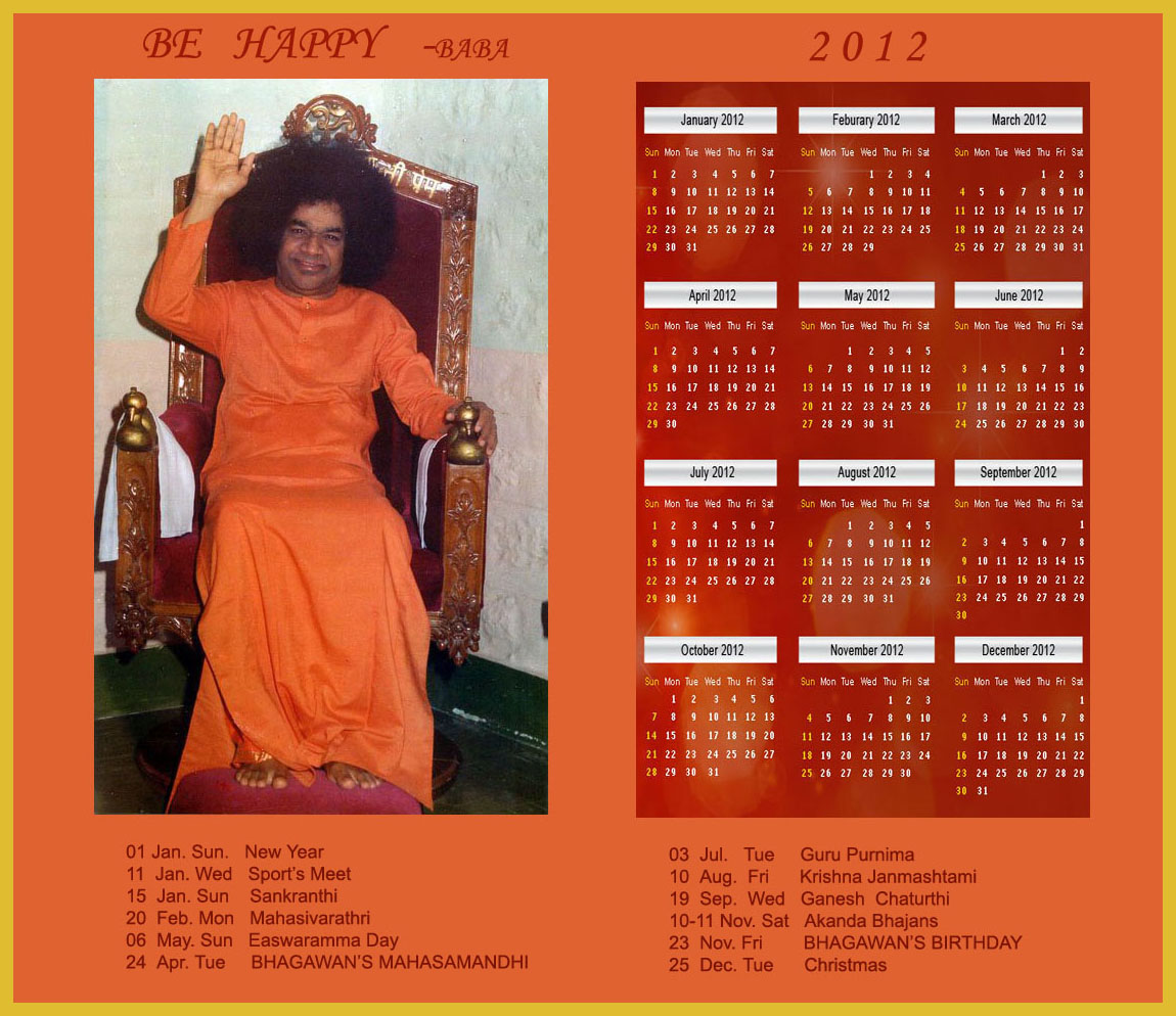 Sai Baba Pranam: Ιανουαρίου 2012