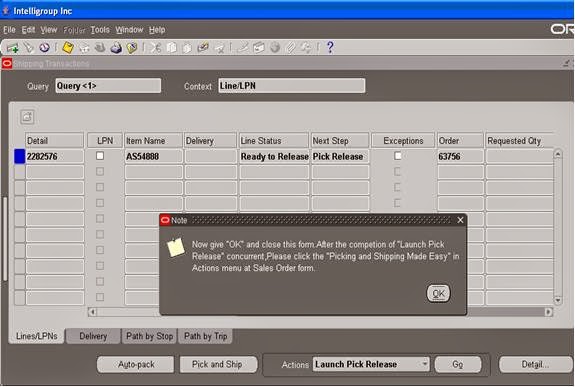 Oracle Applications: Sales Order Booking, Picking and Shipping Made ...