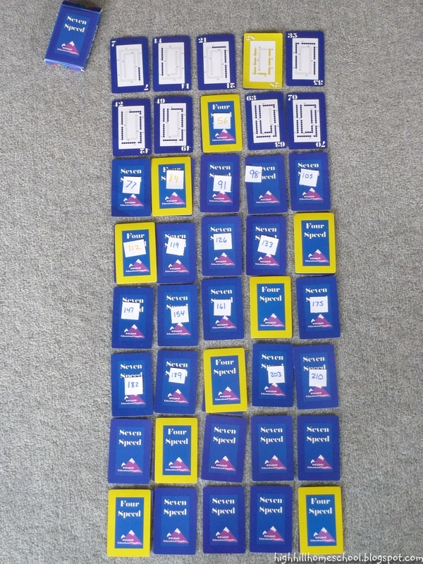 Highhill Homeschool: Speed! - Patterns in the Cards - Diagonals Part 2