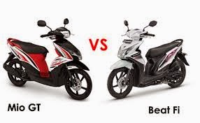 Perbedaan Yamaha Mio GT dengan Honda Beat