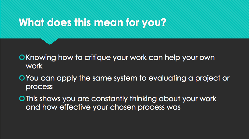 Bridgend College Art and Design blog: Critiquing Art Work