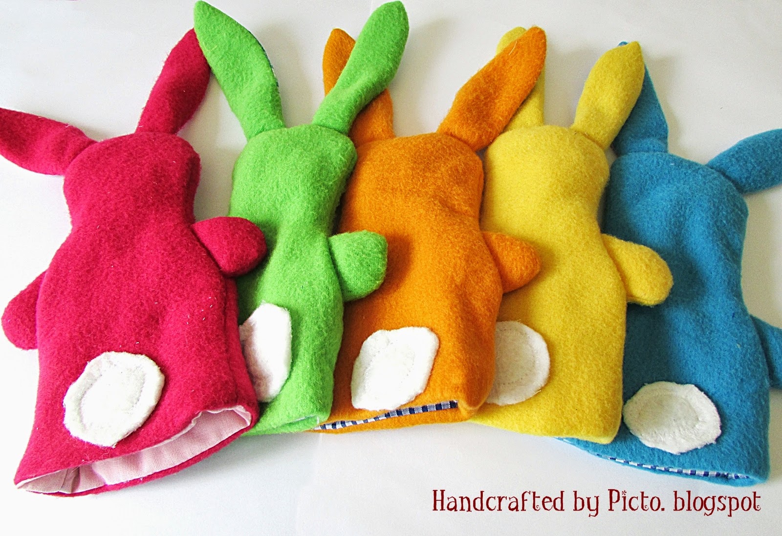 Handcrafted by Picto: Bunny Rabbit Puppets for Easter
