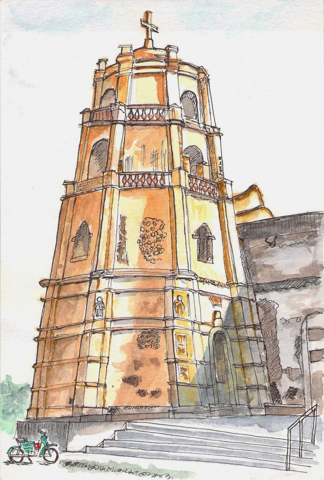 SketchMax: Philippines : Daraga Church Bell Tower