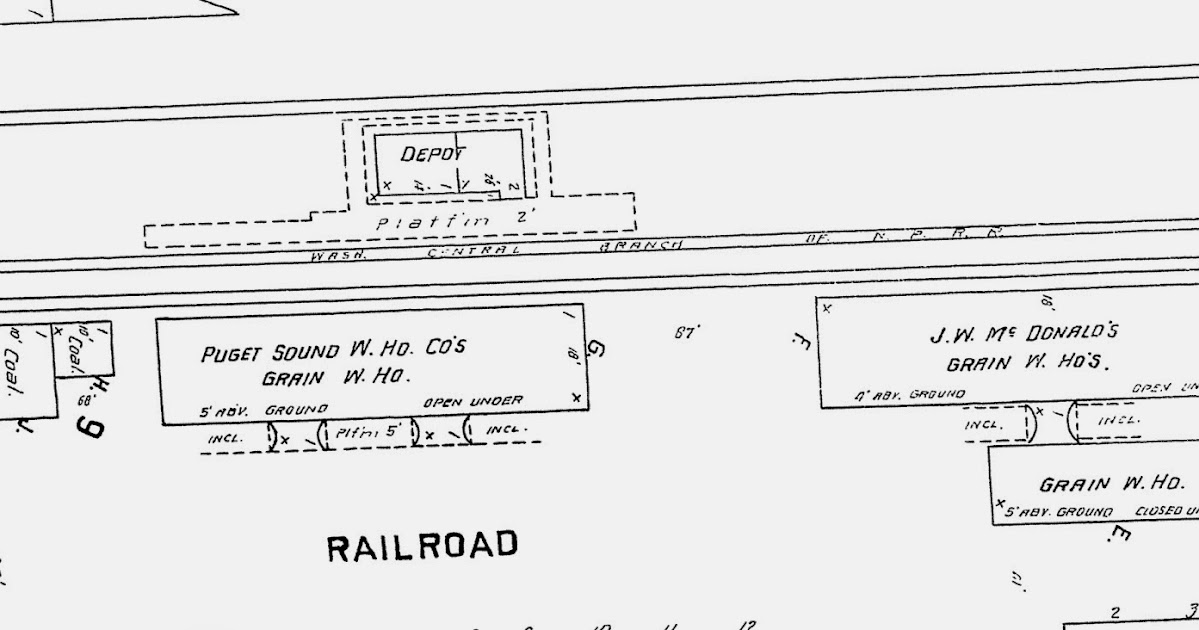 Big Bend Railroad History: 1922 Hartline Depot Area Drawing