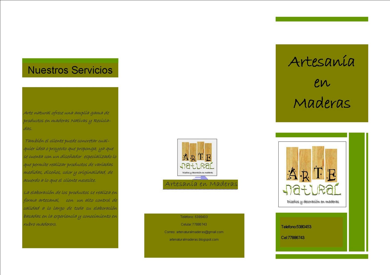 Artesanía en maderas Diseños Y publicidad: documentos